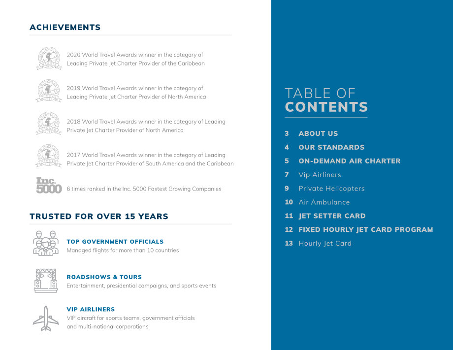 Privé Jets E-Brochure